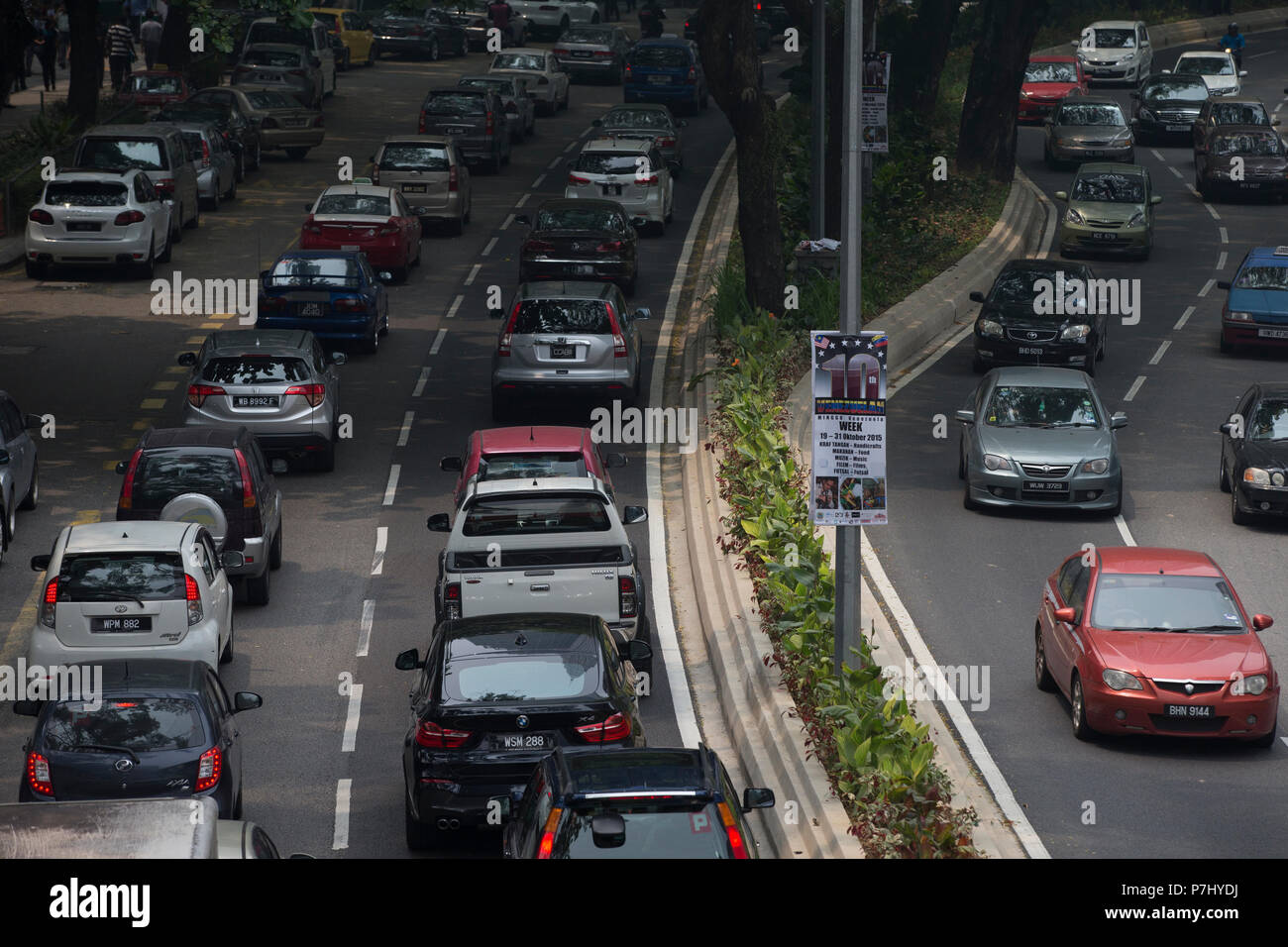 Busy street scenes and urban daily life in Malaysia's capital city ...