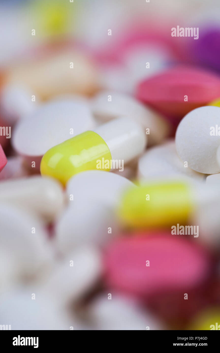Healthy background, Pills, Tablets, Capsule background Stock Photo - Alamy