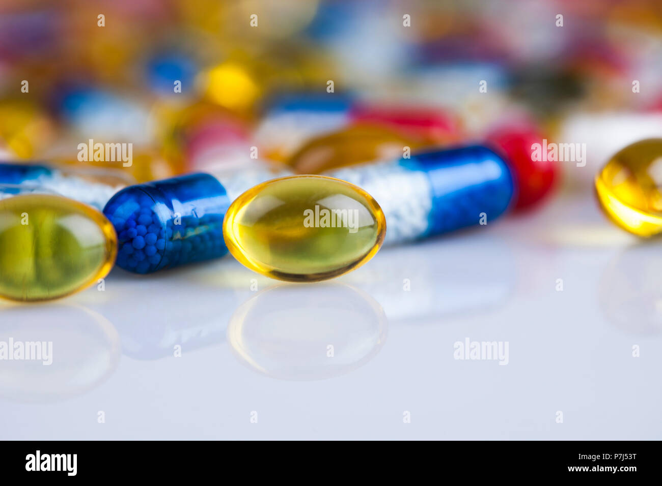Healthy background, Pills, Tablets, Capsule background Stock Photo - Alamy