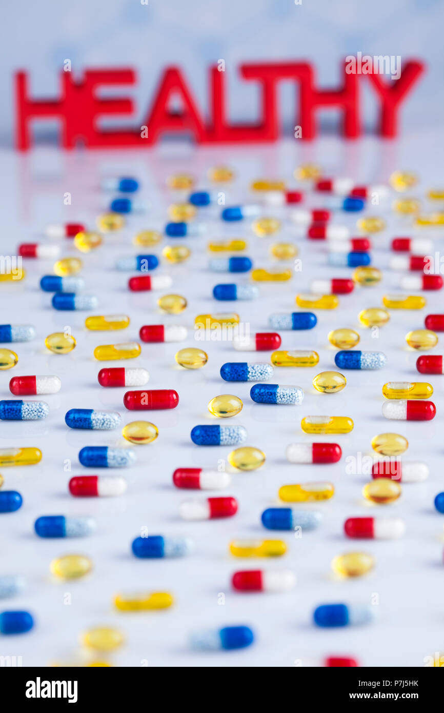 Pills, Tablets, Capsule, Medical background Stock Photo - Alamy