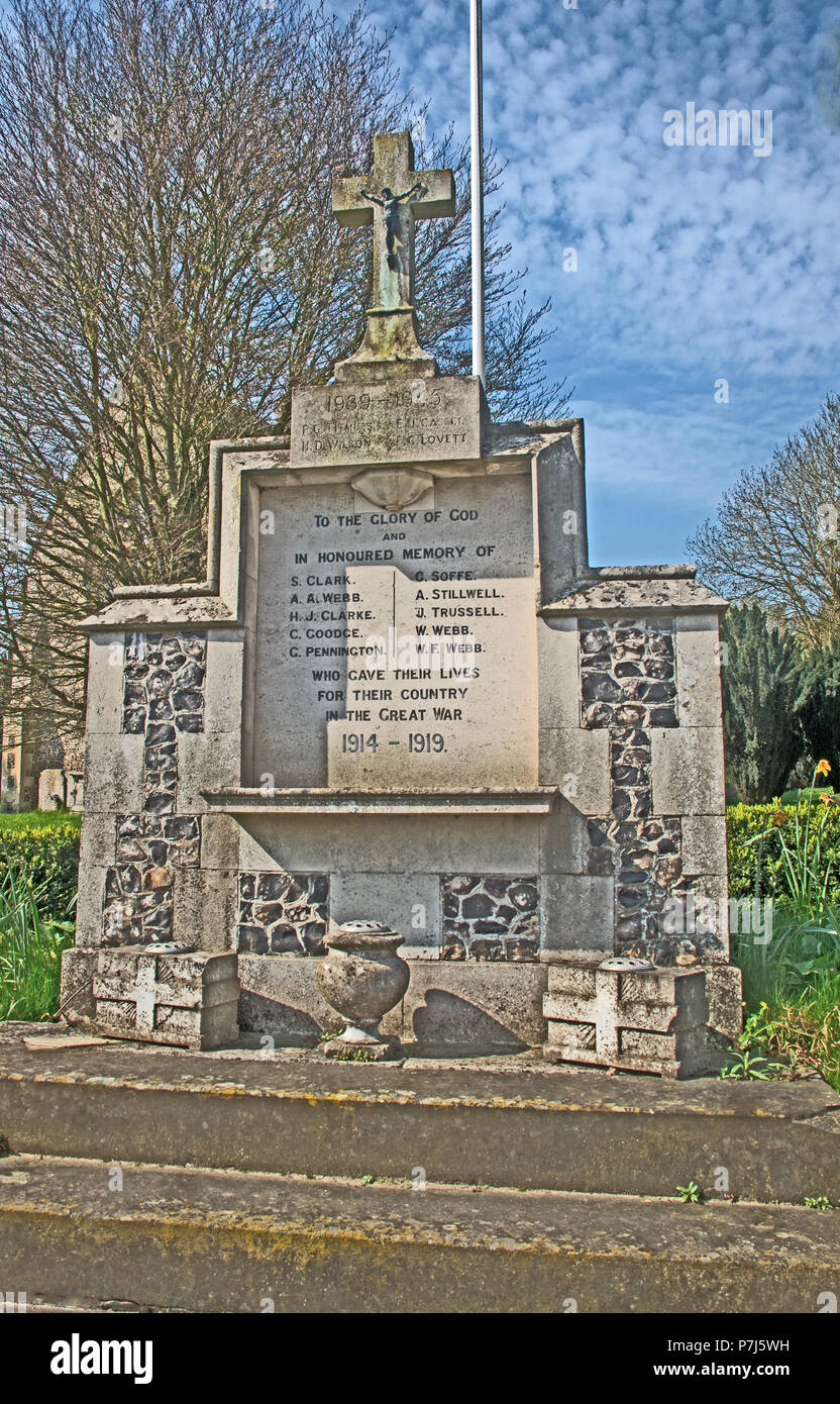 Lilley Village War Menorial Hertfordshire Stock Photo - Alamy