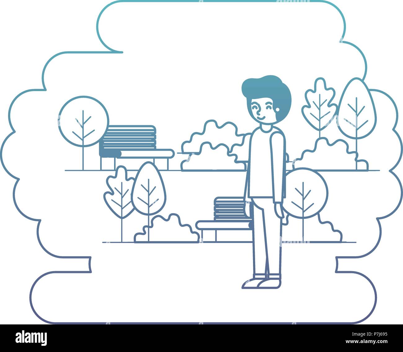Rest area in park Stock Vector Images - Alamy