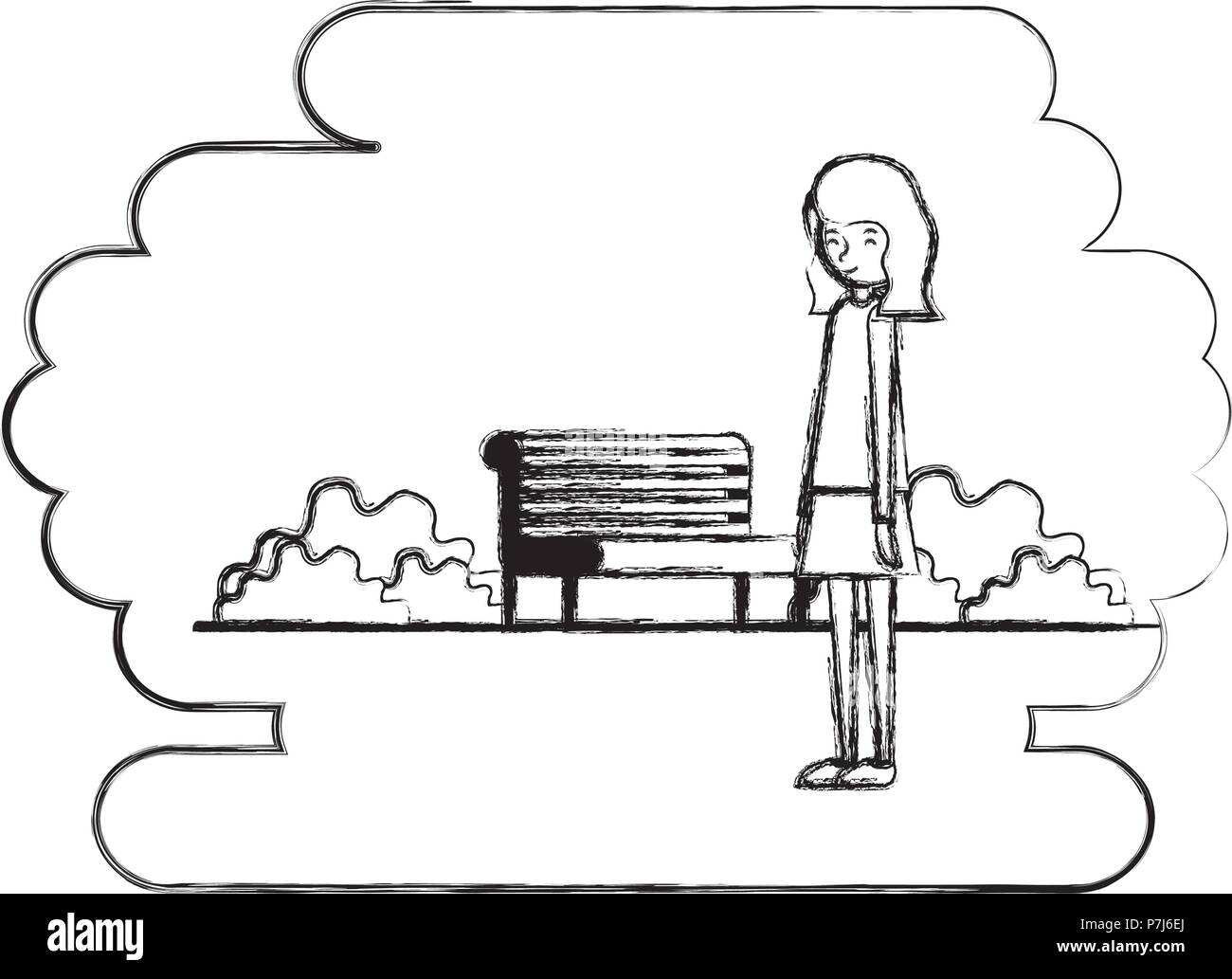 Rest area in park Stock Vector Images - Alamy