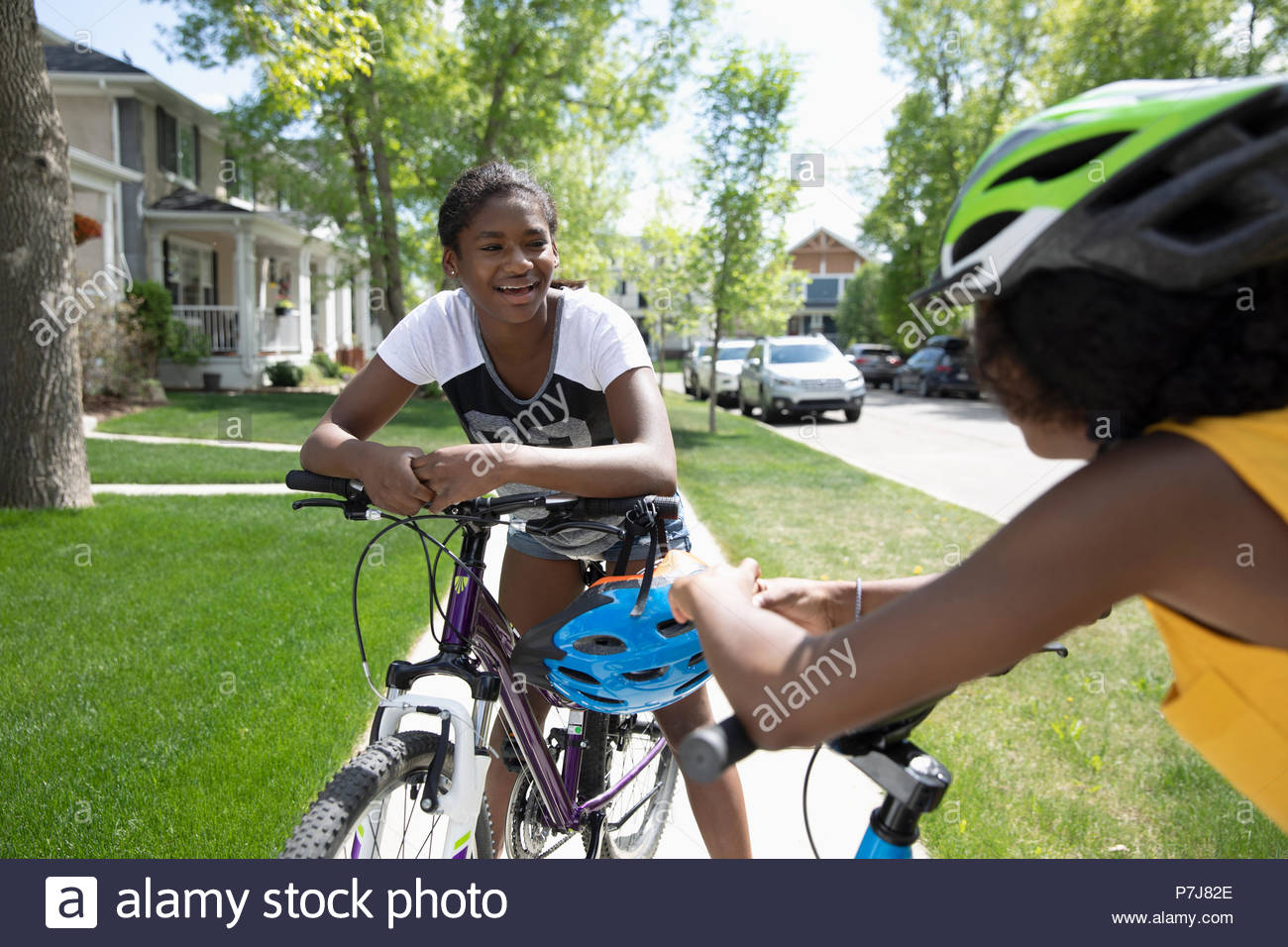 12 years girl riding bike hi-res stock photography and images - Alamy