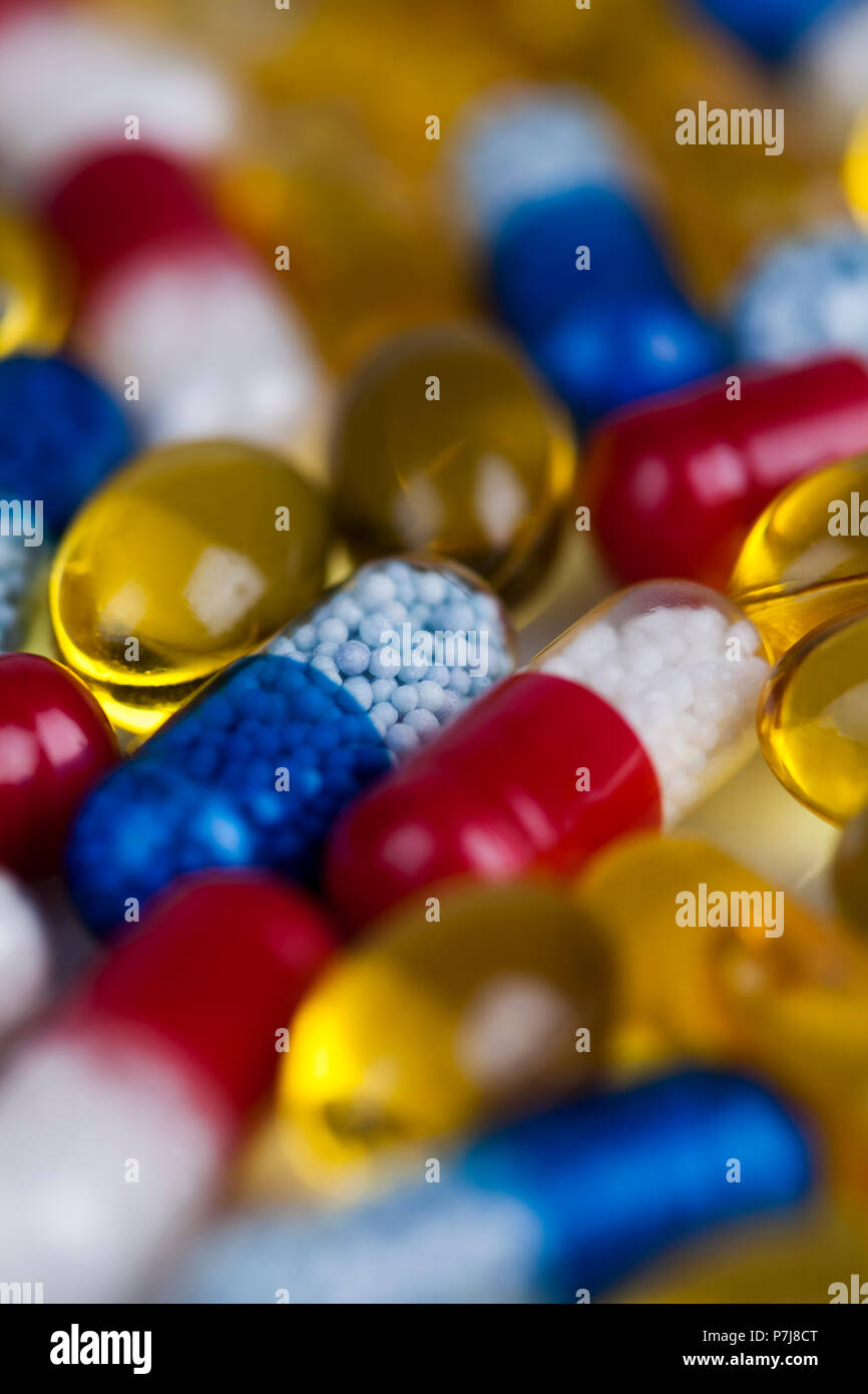 Healthy background, Pills, Tablets, Capsule background Stock Photo - Alamy