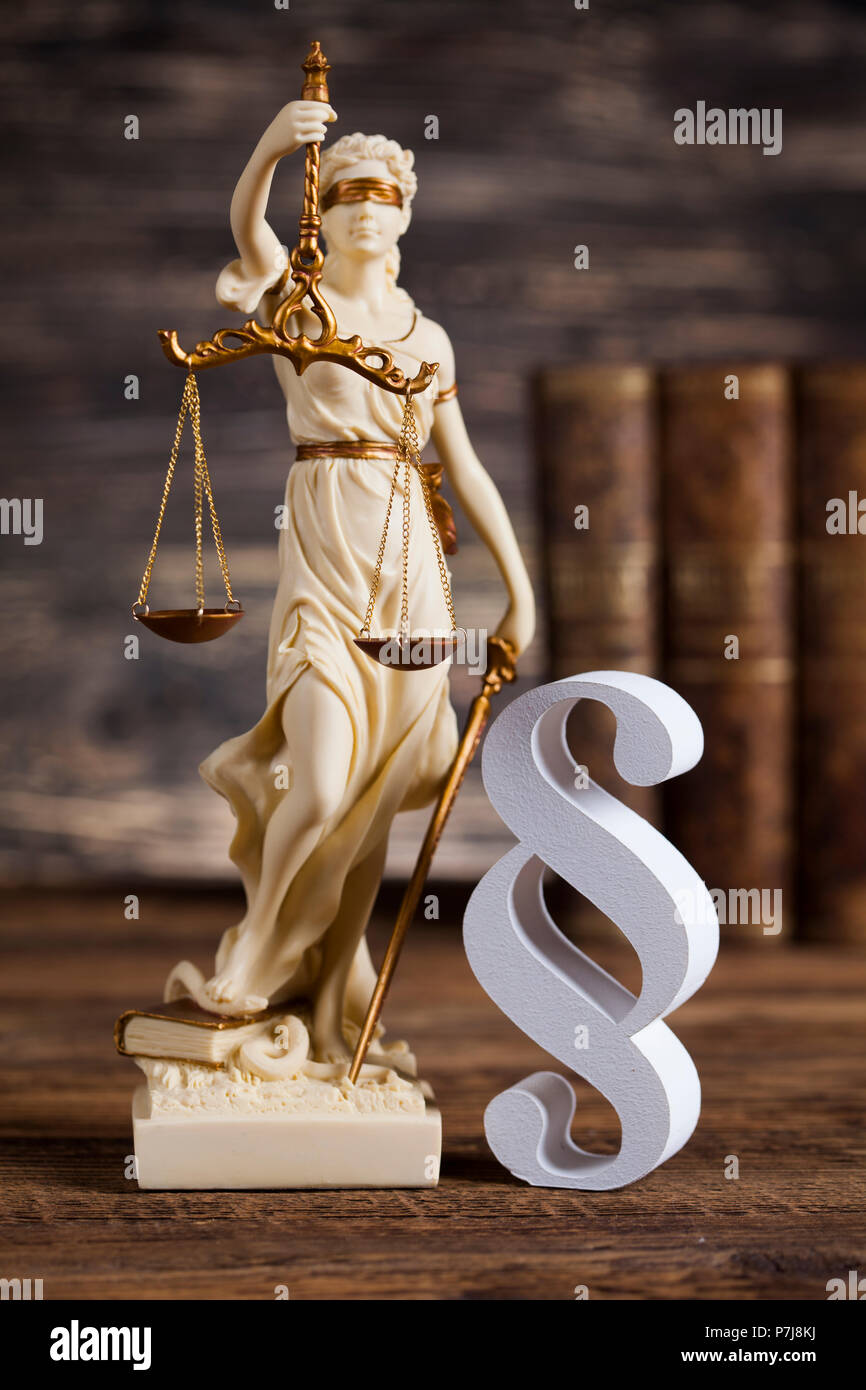 Mallet, Law, legal code and scales of justice concept and paragraph ...