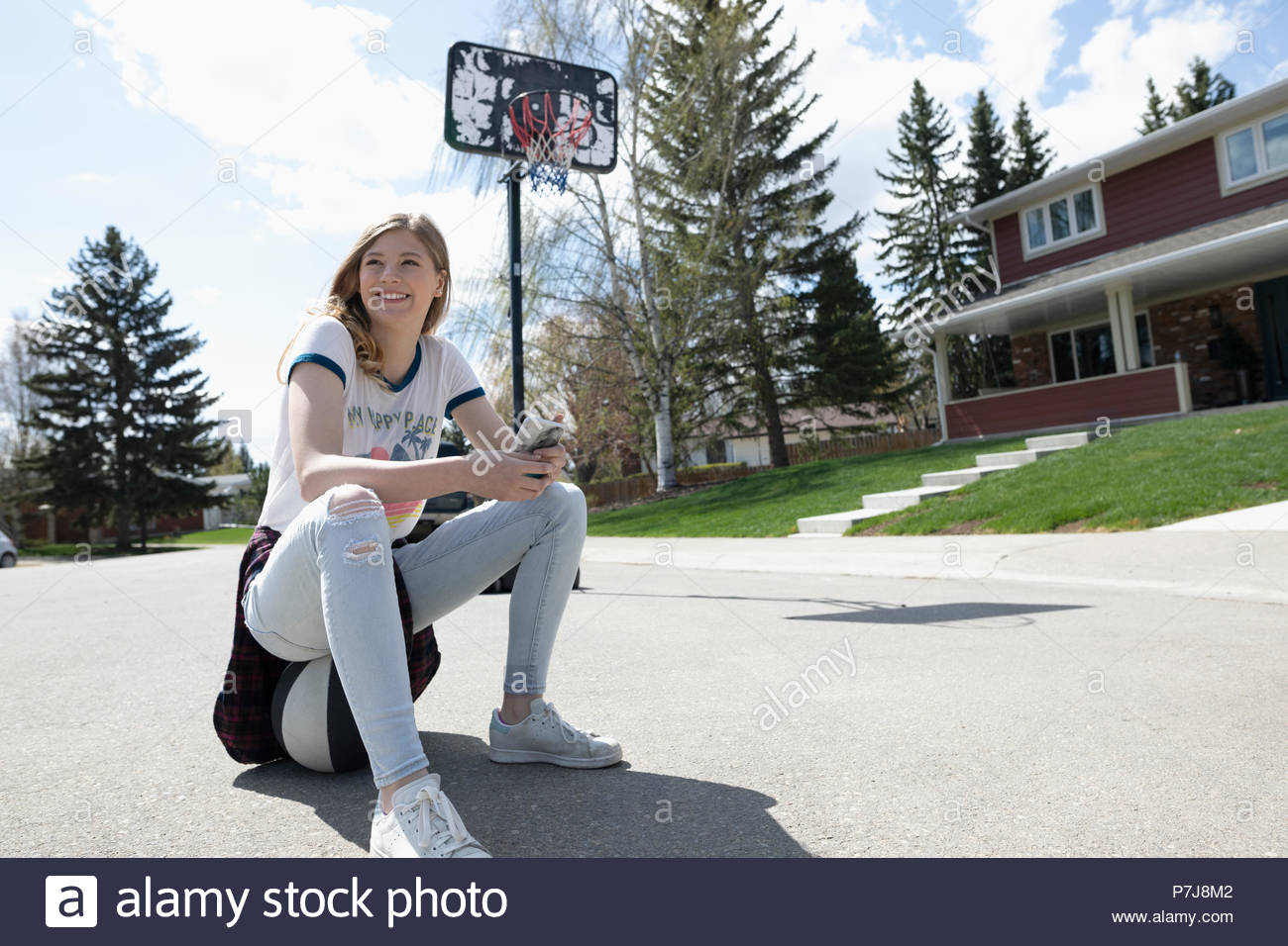 Tween girl playing hi-res stock photography and images - Alamy