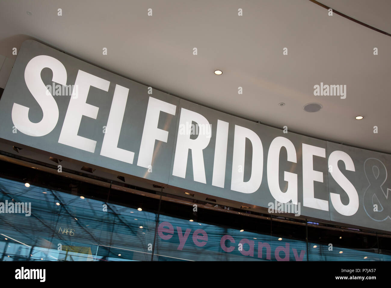 Sign for the department store brand Selfridges & Co. in Birmingham ...