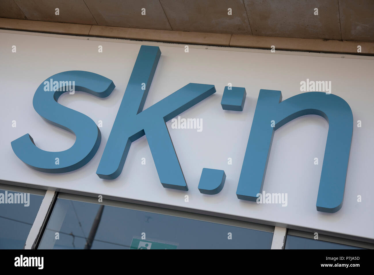 Sign for the skin and dermatology brand Sknclinics in Birmingham ...