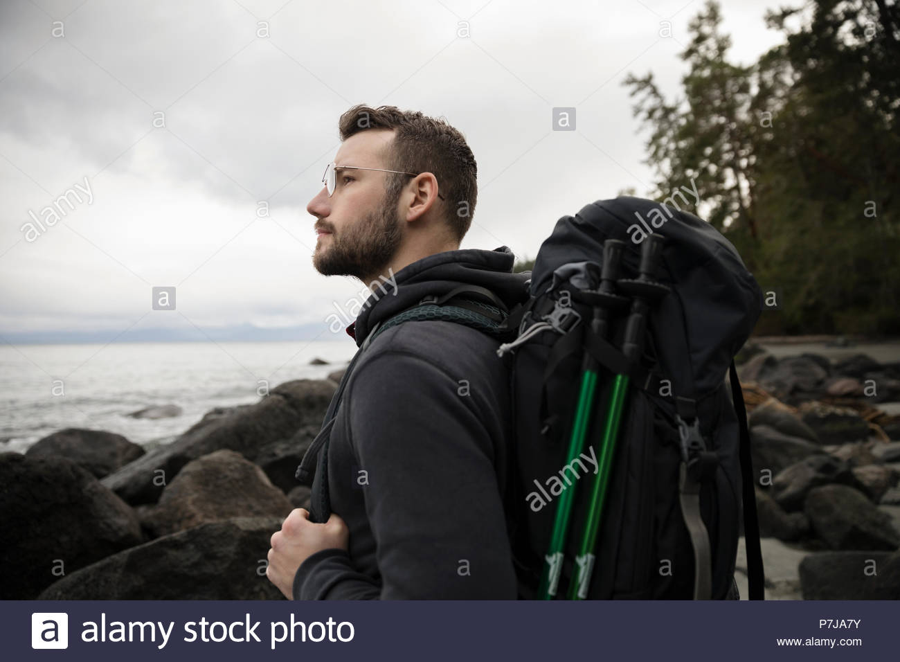 Man backpacker hi-res stock photography and images - Alamy
