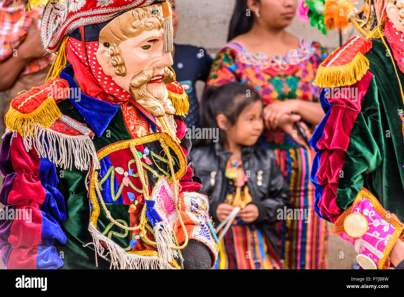 Parramos, Guatemala - December 29, 2016: Traditional folk dancers ...