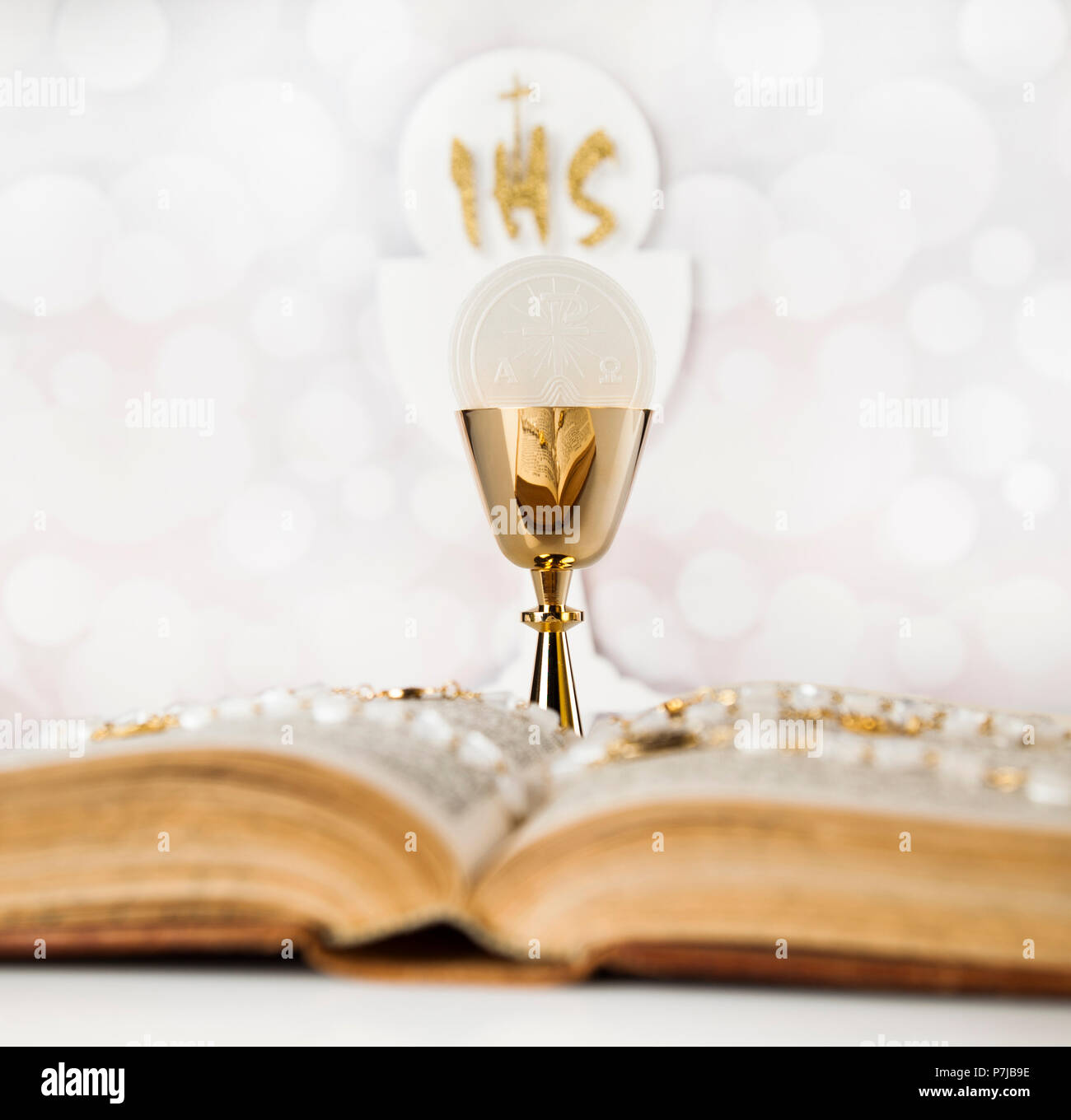 Sacrament of communion, Eucharist symbol Stock Photo - Alamy