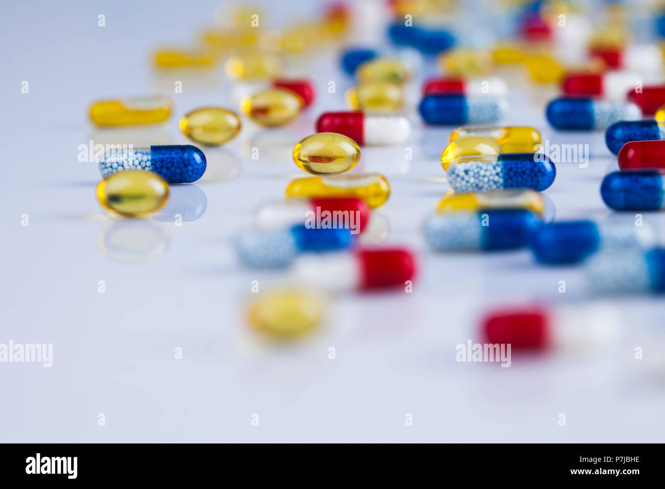 Healthy background, Pills, Tablets, Capsule background Stock Photo - Alamy