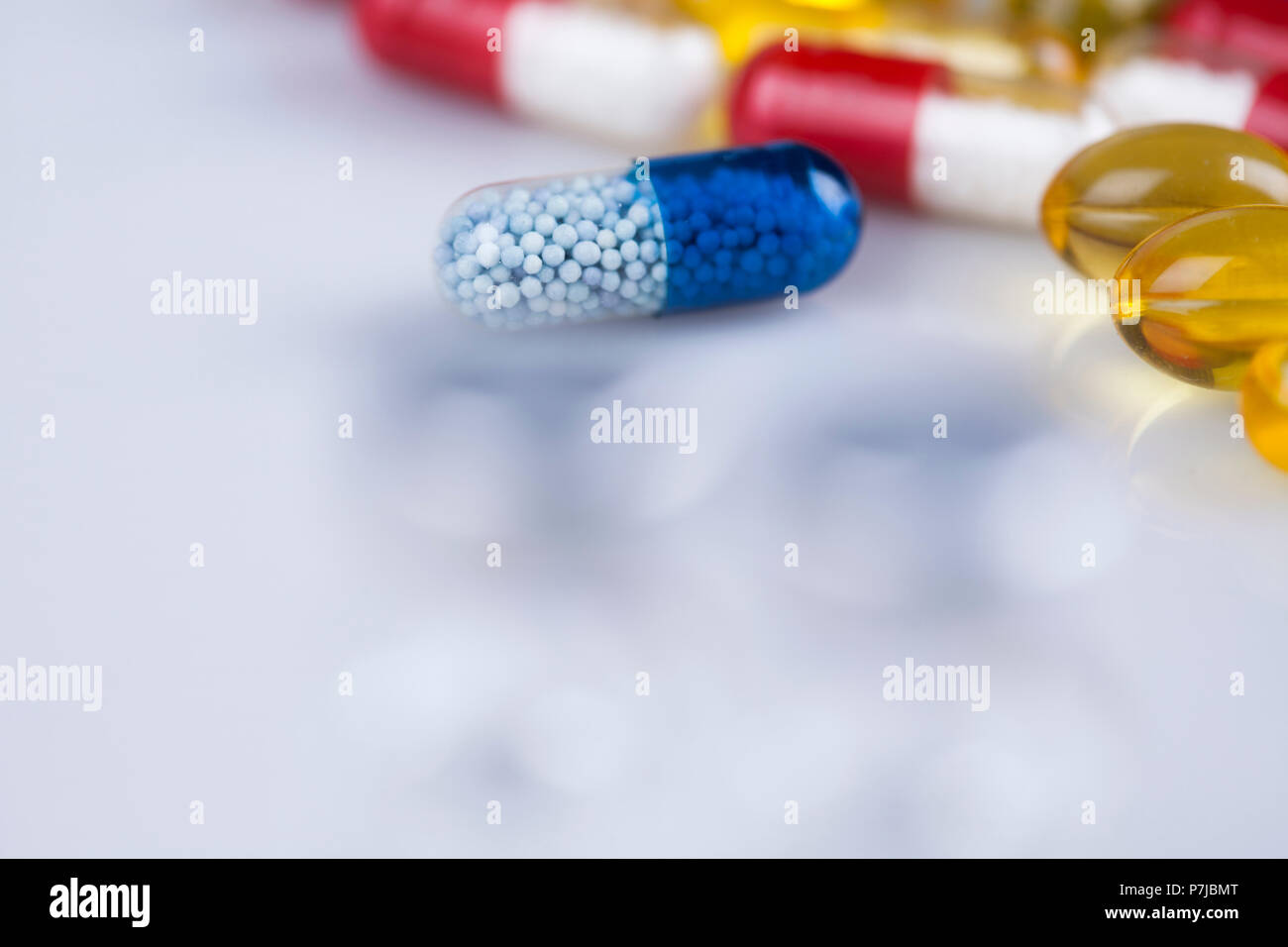Healthy background, Pills, Tablets, Capsule background Stock Photo - Alamy