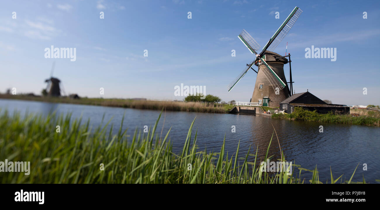 Old windmill in holland Stock Photo - Alamy