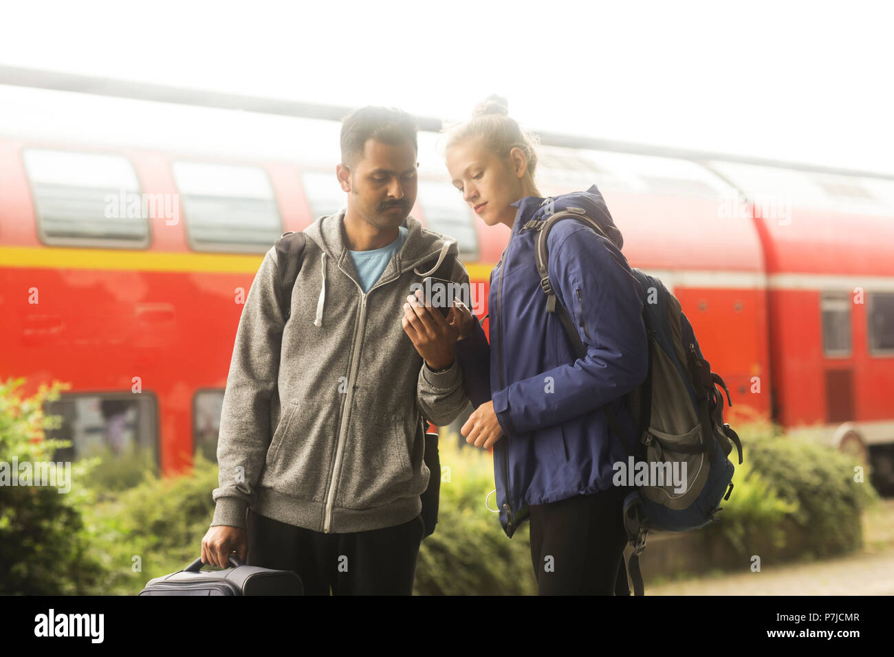 People standing on the platform hi-res stock photography and images - Alamy