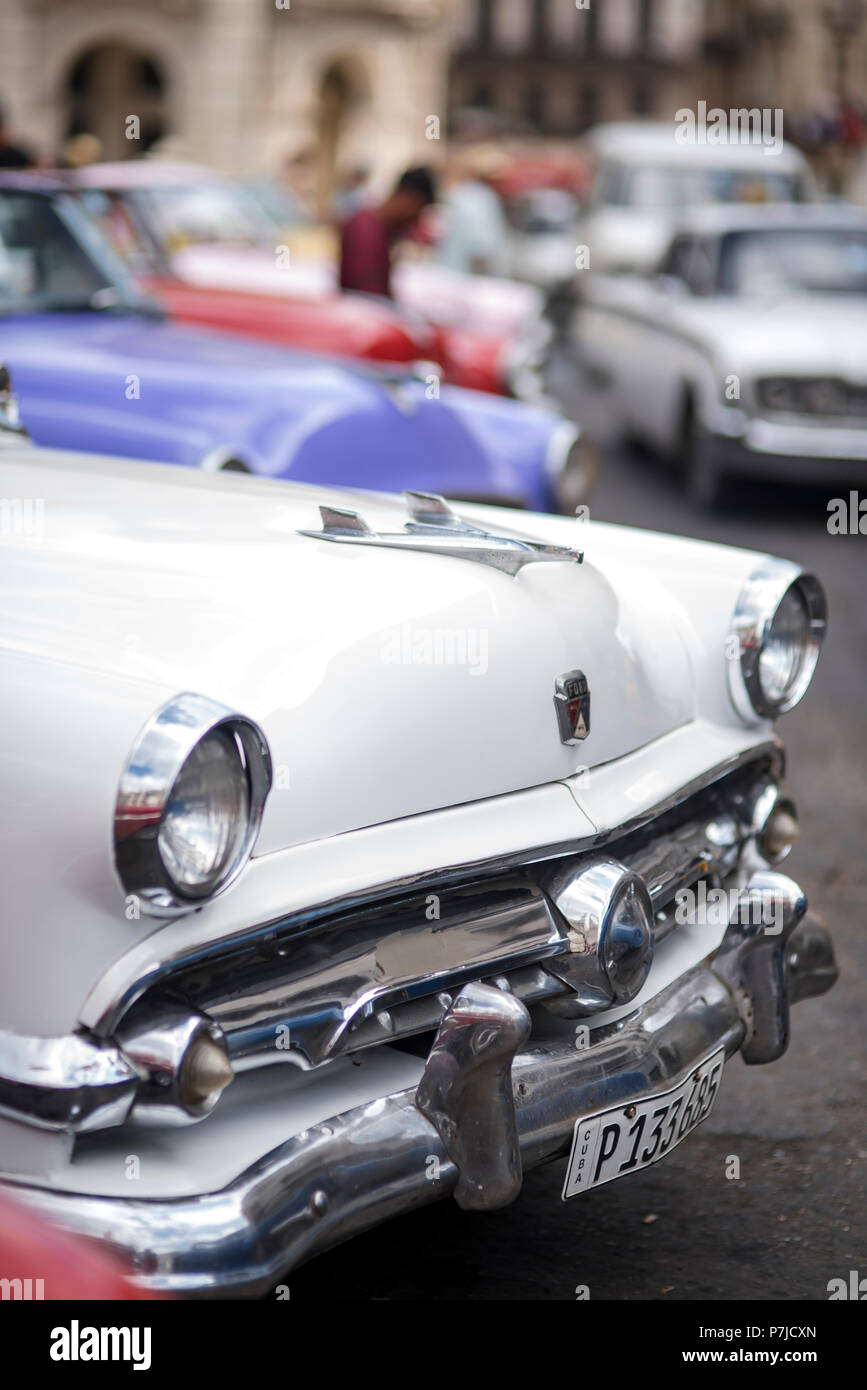 Details of classic cars in Havana, Cuba Stock Photo - Alamy