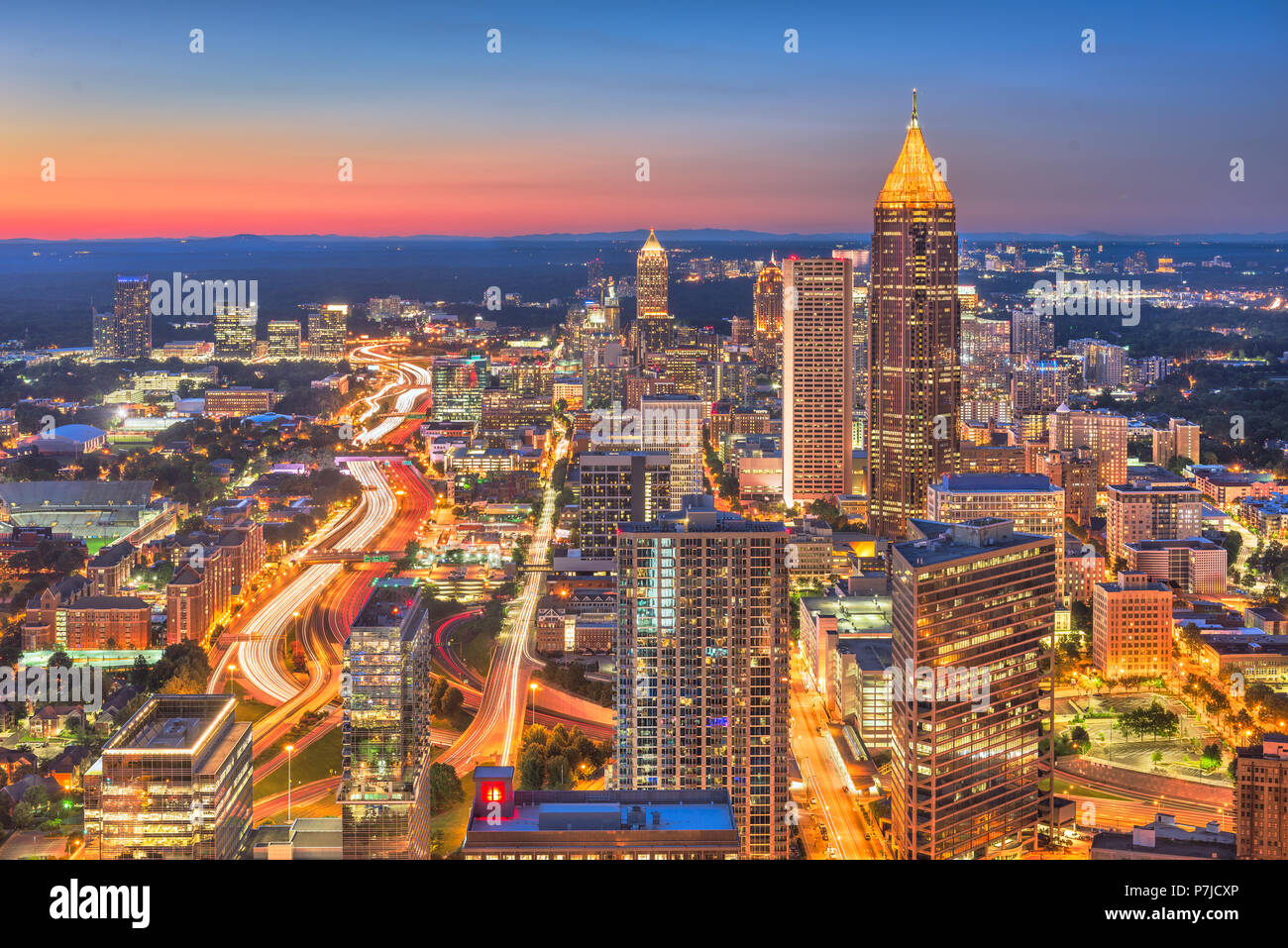 Aerial View Atlanta City Stock Photos & Aerial View Atlanta City Stock ...