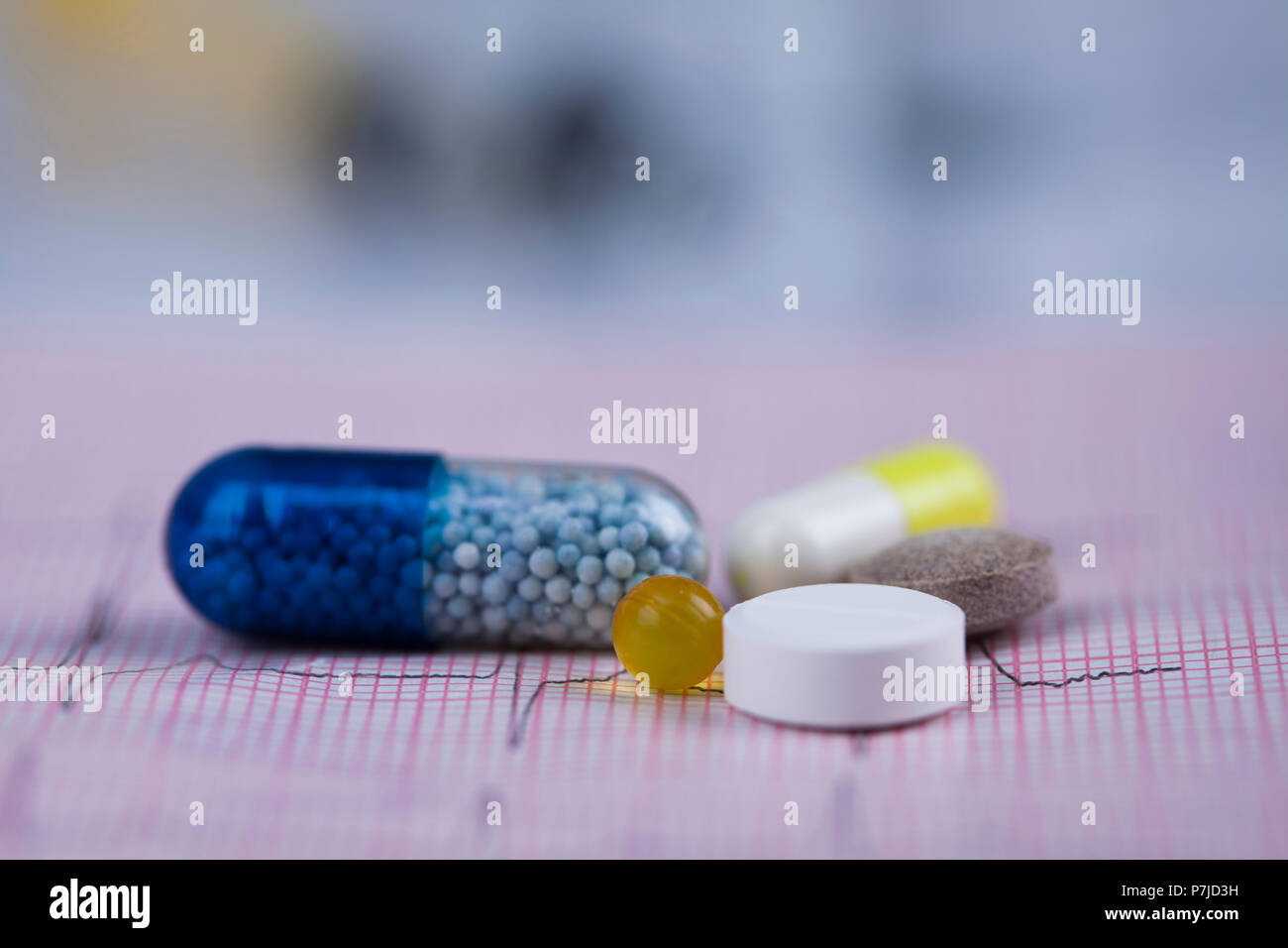 Healthy background, Pills, Tablets, Capsule background Stock Photo - Alamy
