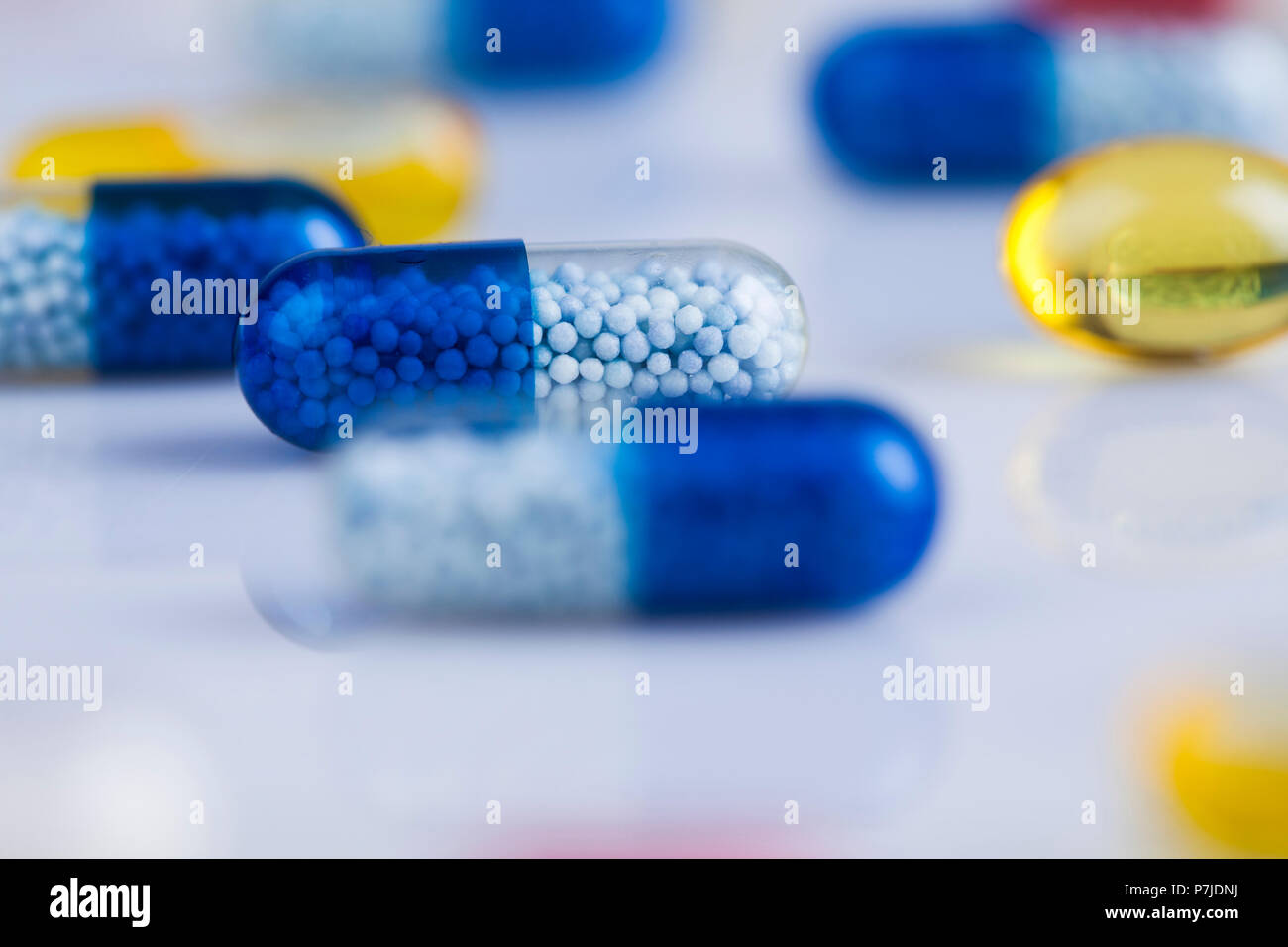 Healthy background, Pills, Tablets, Capsule background Stock Photo - Alamy