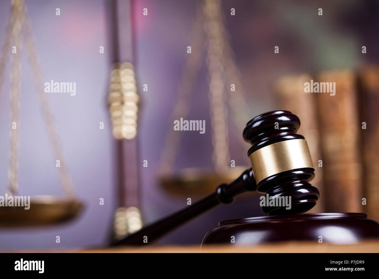 Law theme, mallet of judge, wooden gavel Stock Photo - Alamy