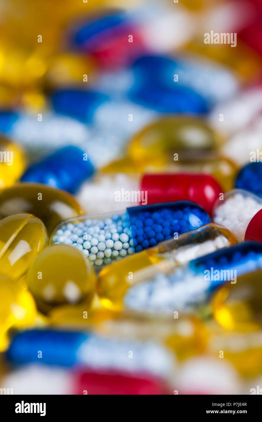Healthy background, Pills, Tablets, Capsule background Stock Photo - Alamy