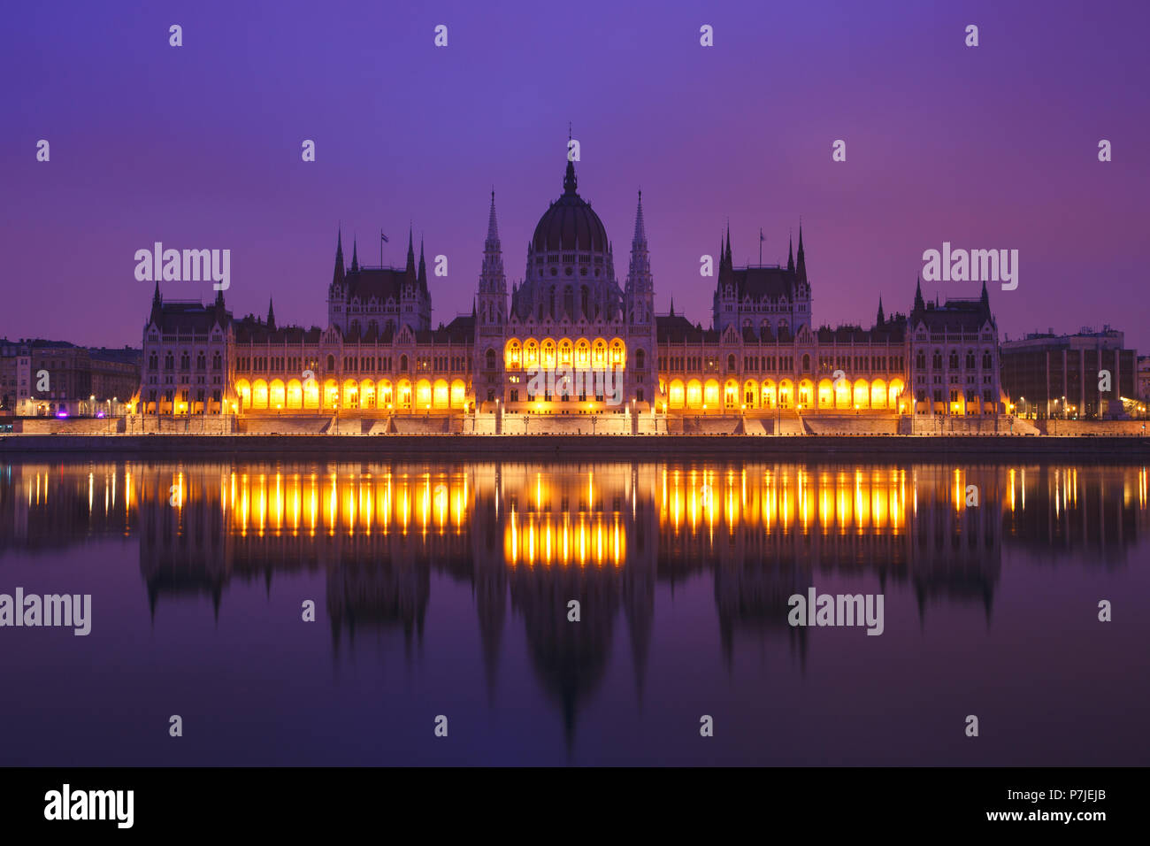 Budapest Parliament in Hungary early in the morning Stock Photo - Alamy