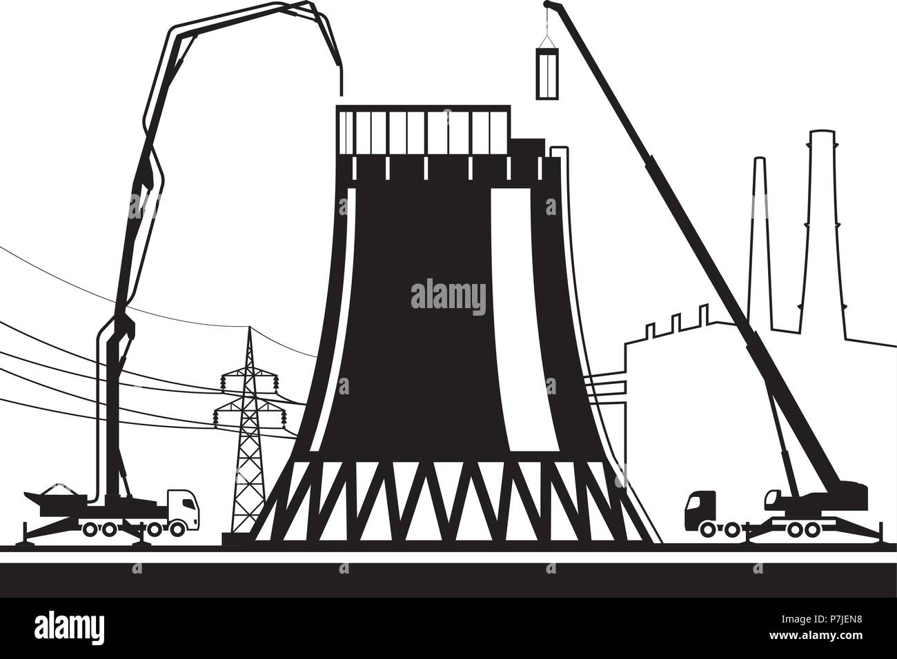Construction high rise in Stock Vector Images - Alamy