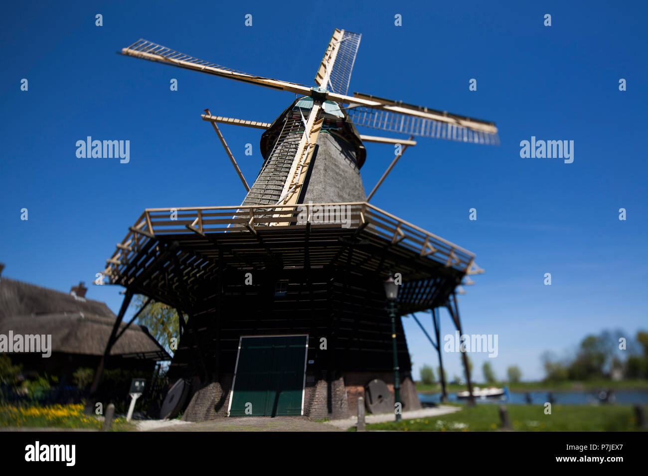 Dutch windmill in netherlands Stock Photo - Alamy