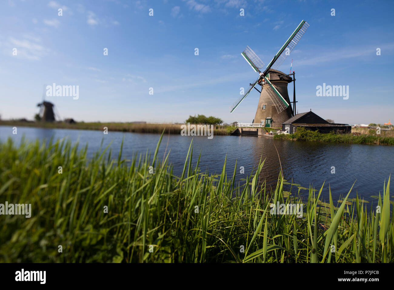Traditional old windmills in Netherlands Stock Photo - Alamy