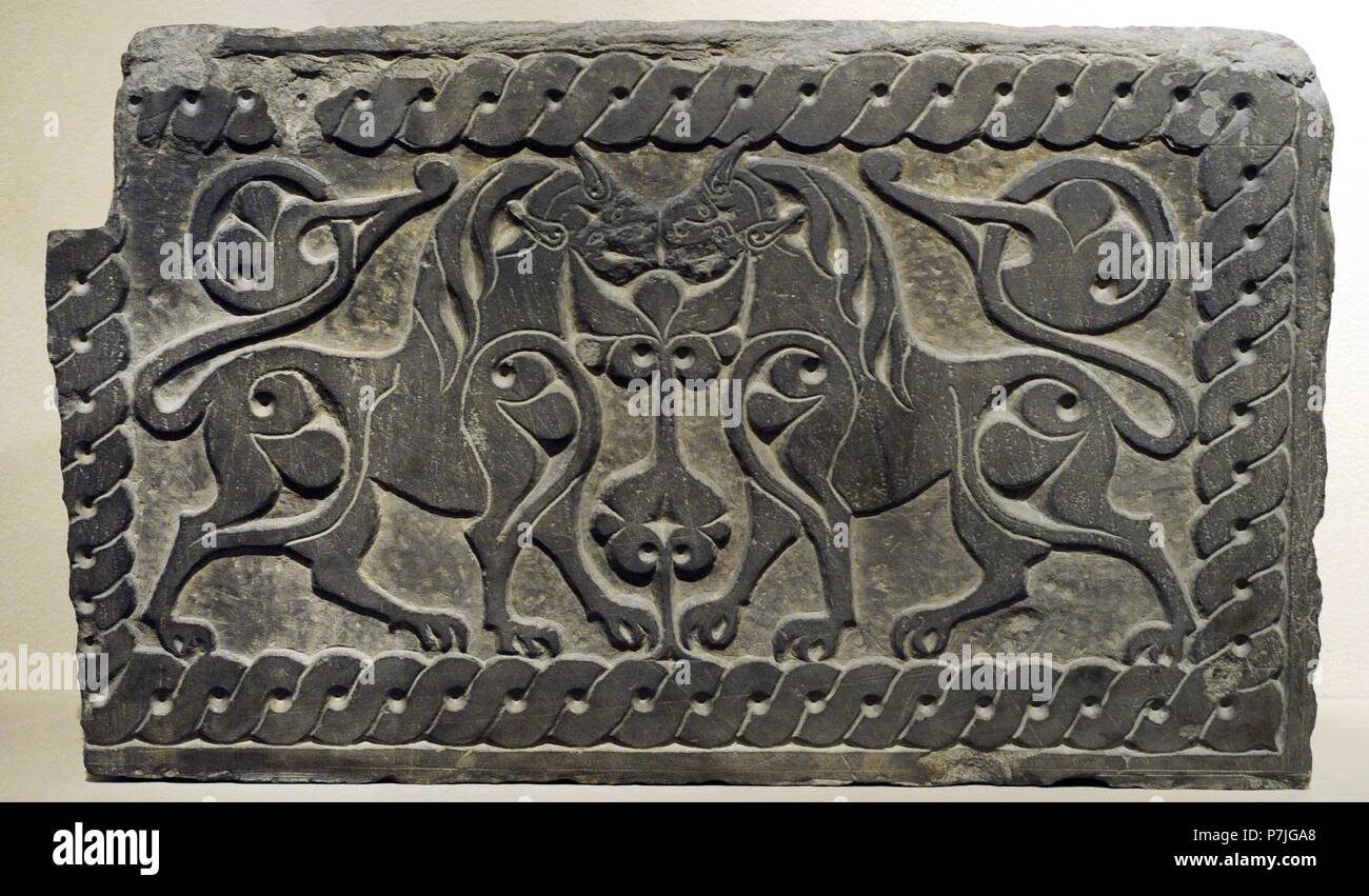 Medieval Daghestan. Fragment of architectural decoration of buildings ...