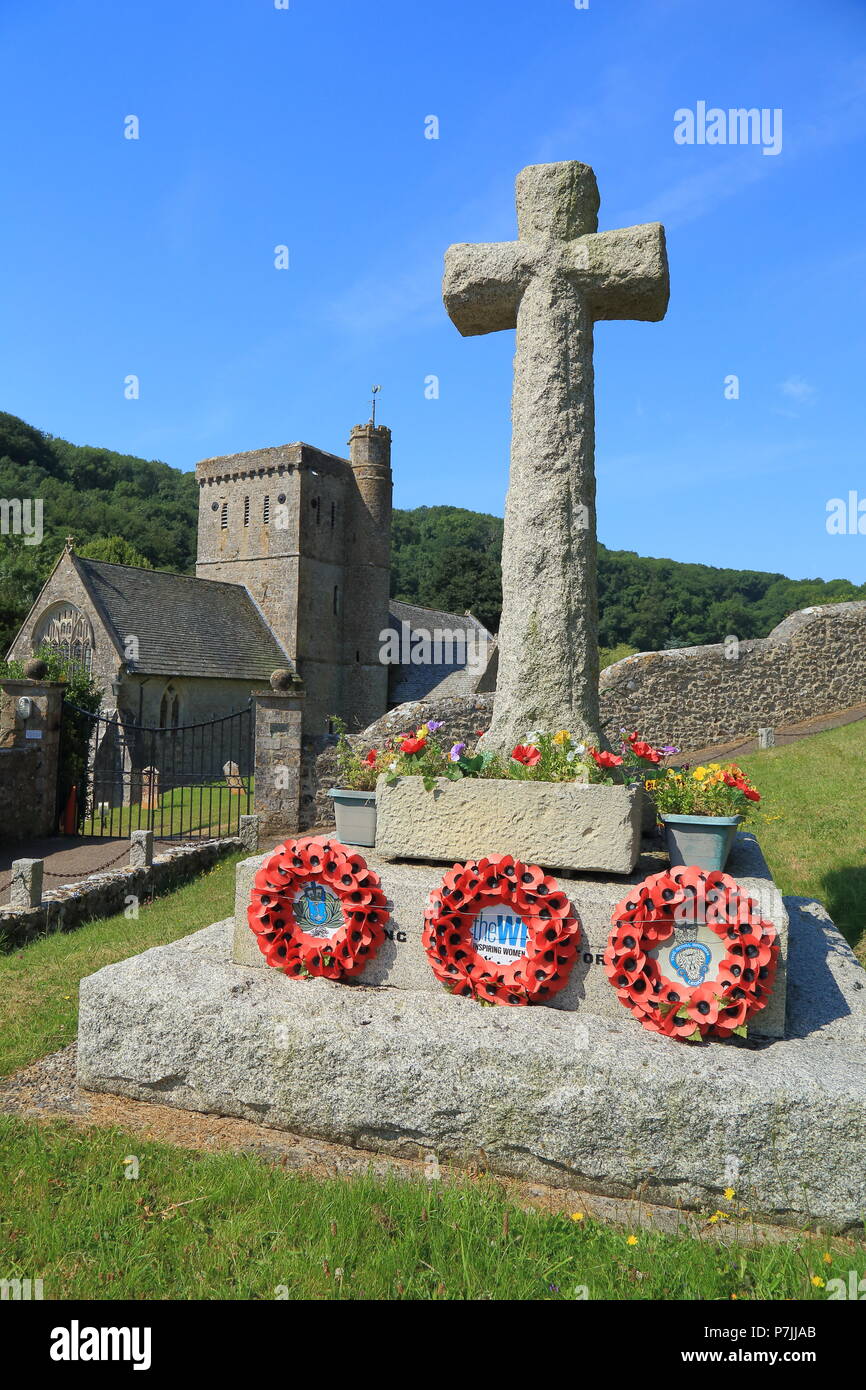 Branscombe Church dedicated to Saint Winifred with war memorial in ...