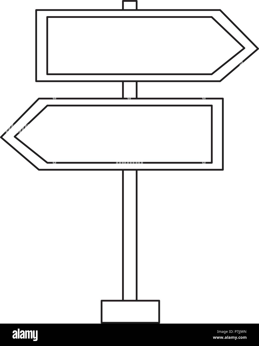 route wooden arrows signal vector illustration design Stock Vector ...