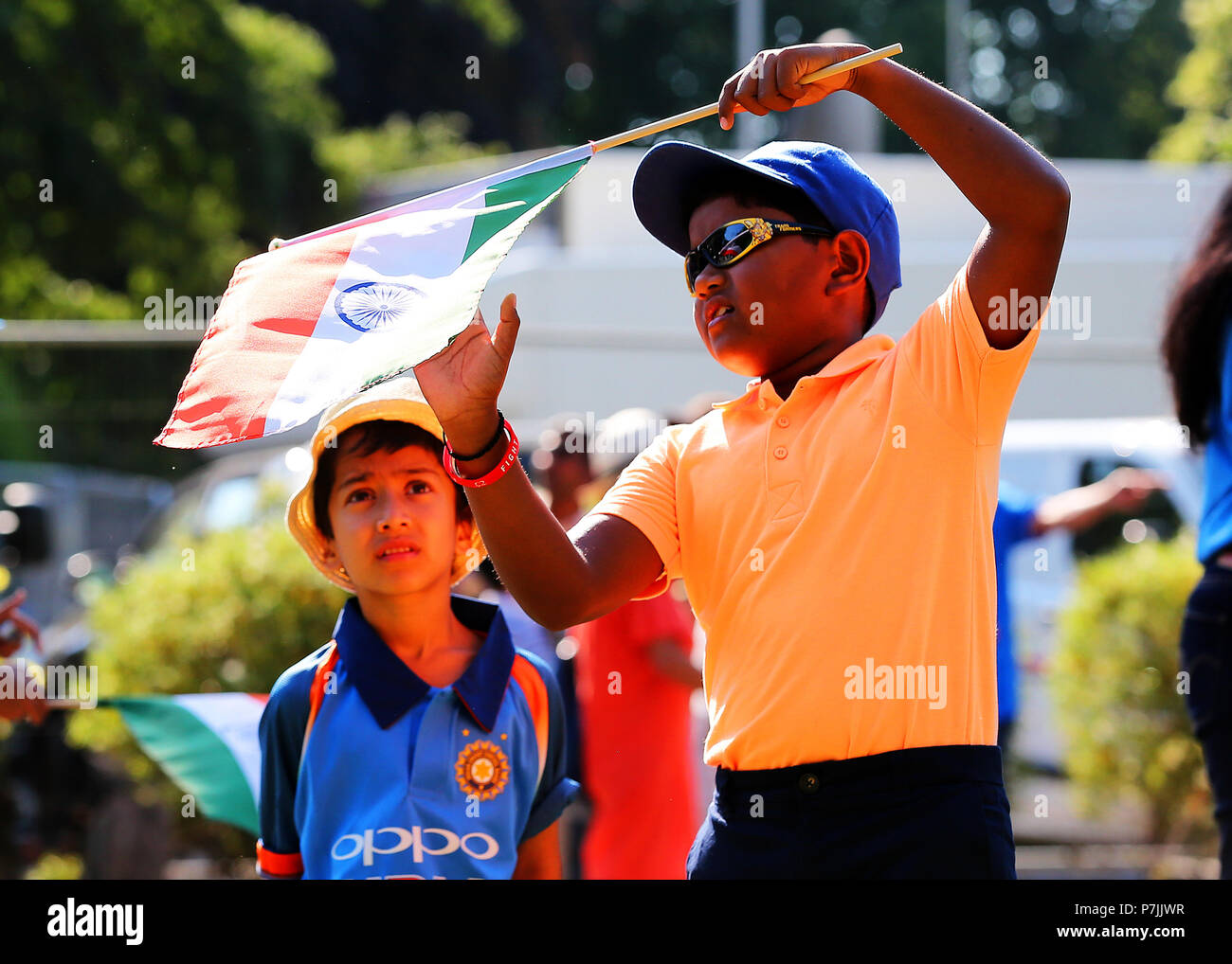Young india fans wave hi-res stock photography and images - Alamy