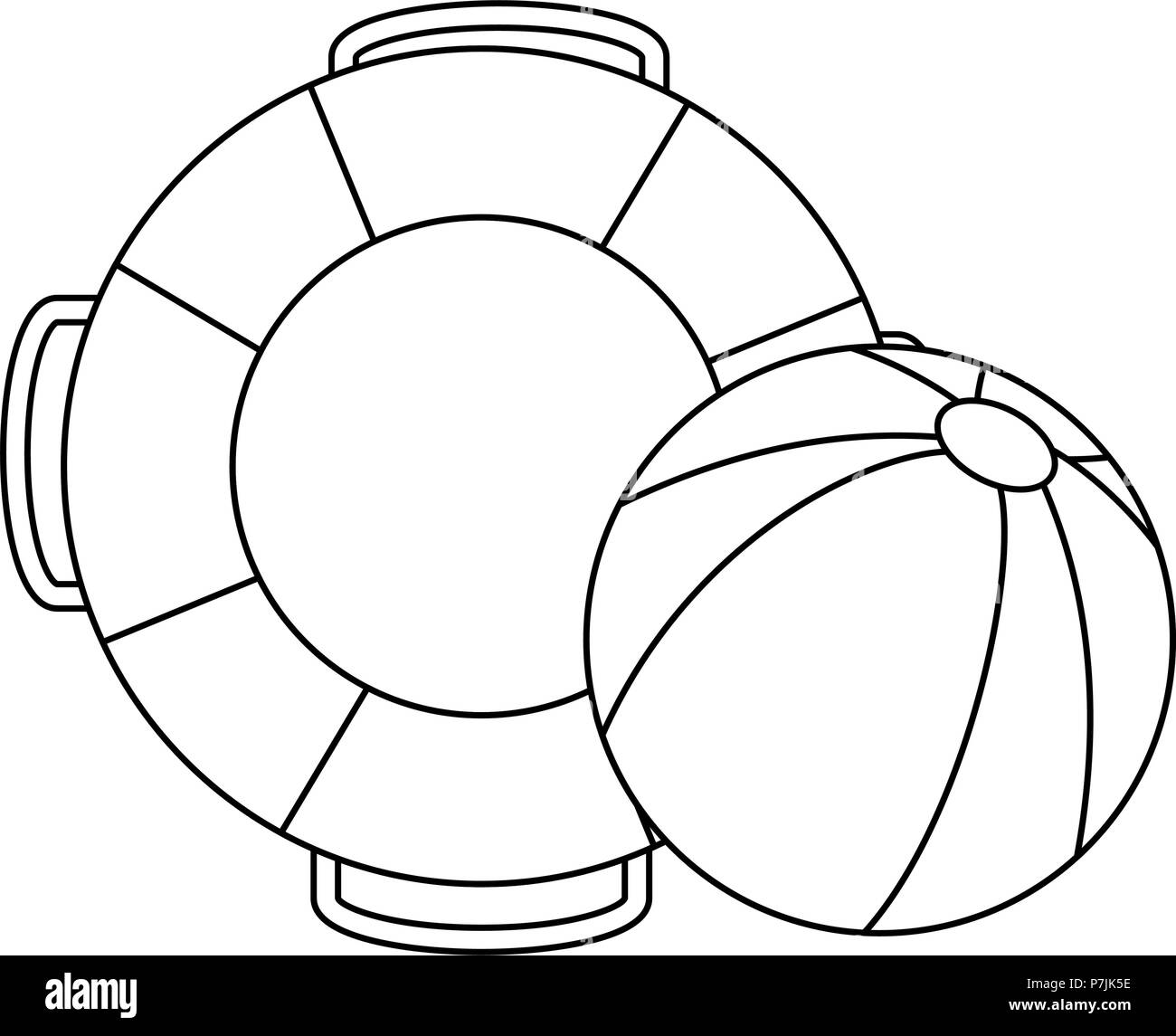 beach balloon with float vector illustration design Stock Vector Image ...