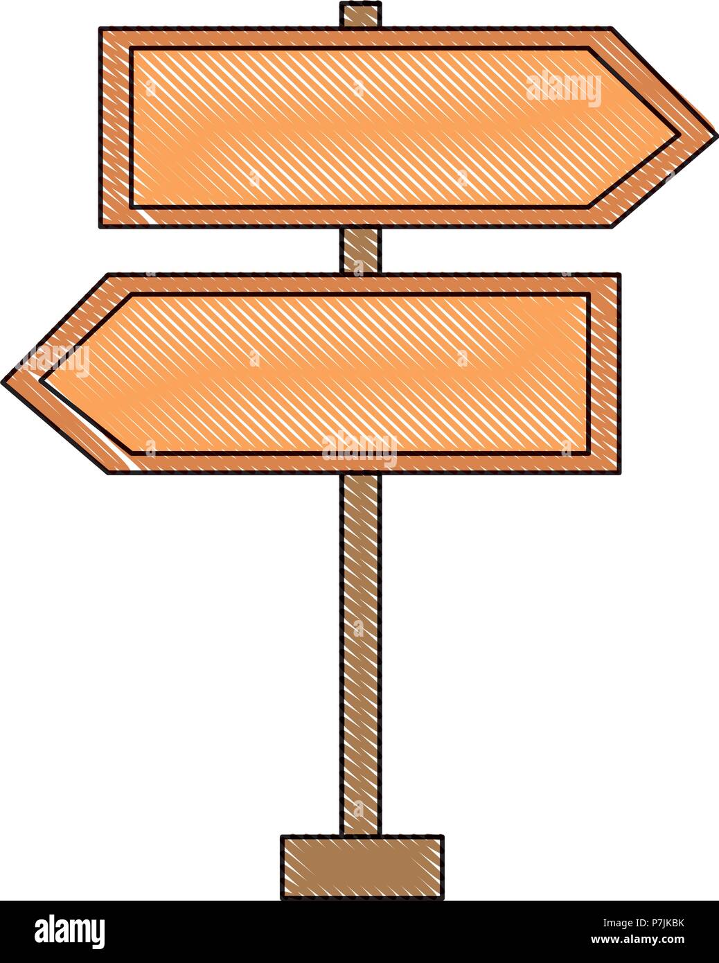 route wooden arrows signal vector illustration design Stock Vector ...