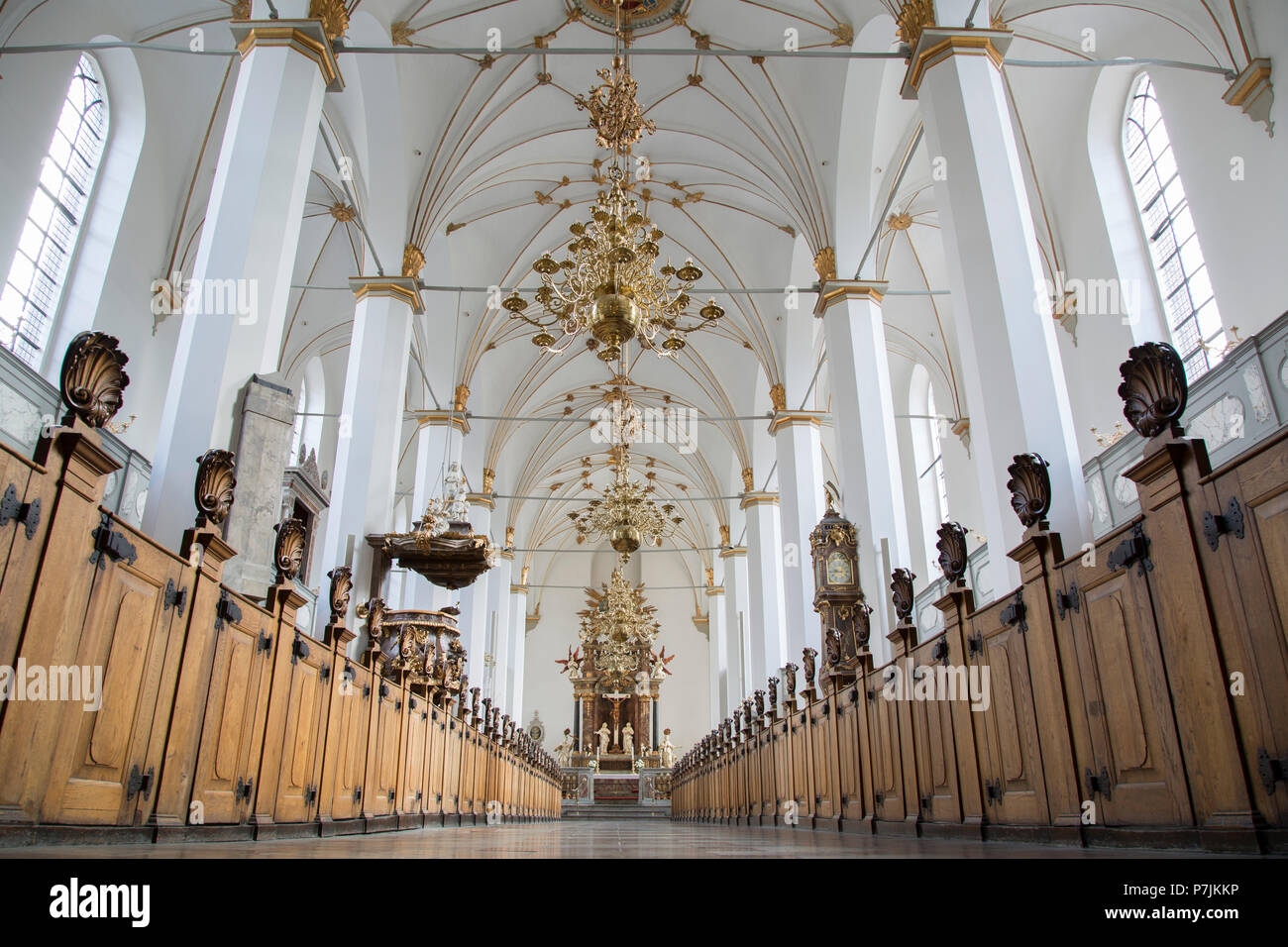 Trinitatis Church Nave, Copenhagen; Denmark Stock Photo - Alamy