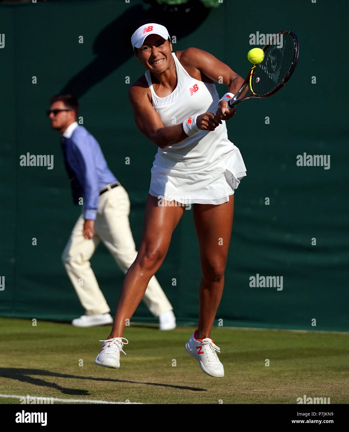 Heather Watson in action on day five of the Wimbledon Championships at ...