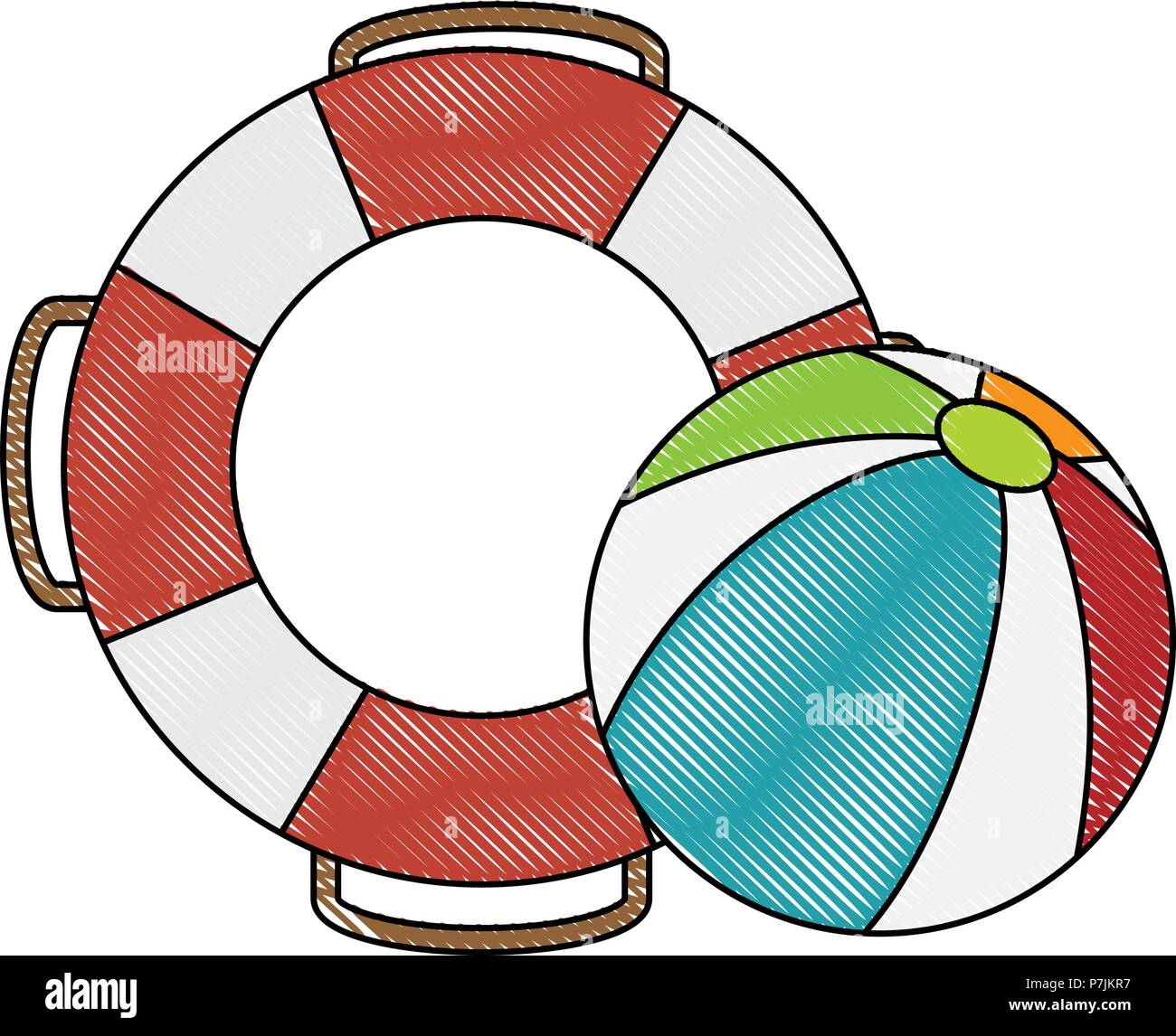 beach balloon with float vector illustration design Stock Vector Image ...