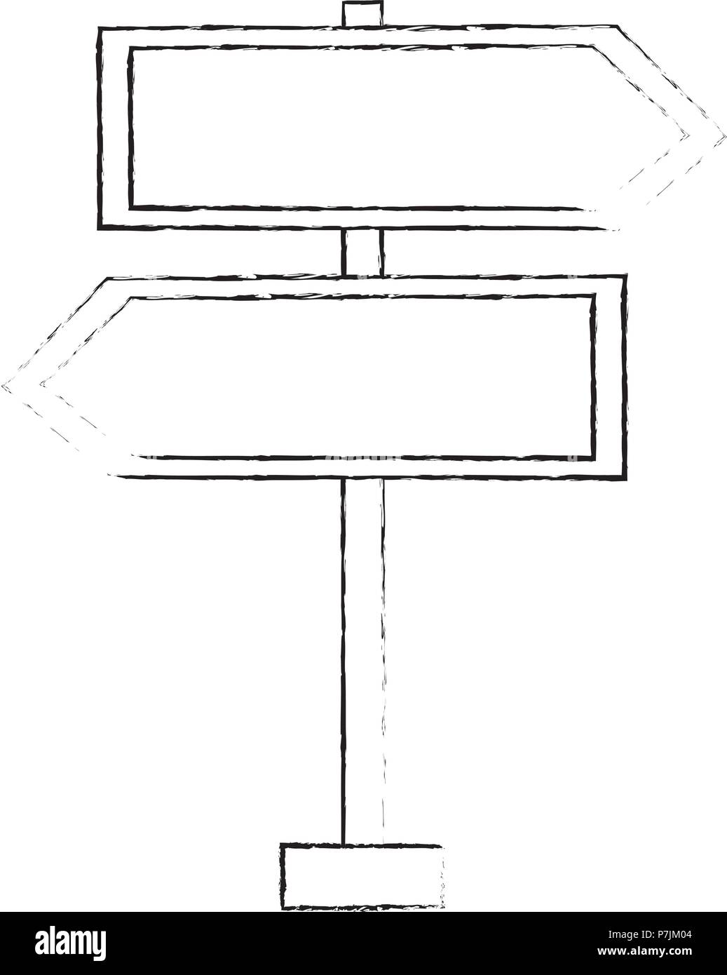 route wooden arrows signal vector illustration design Stock Vector ...