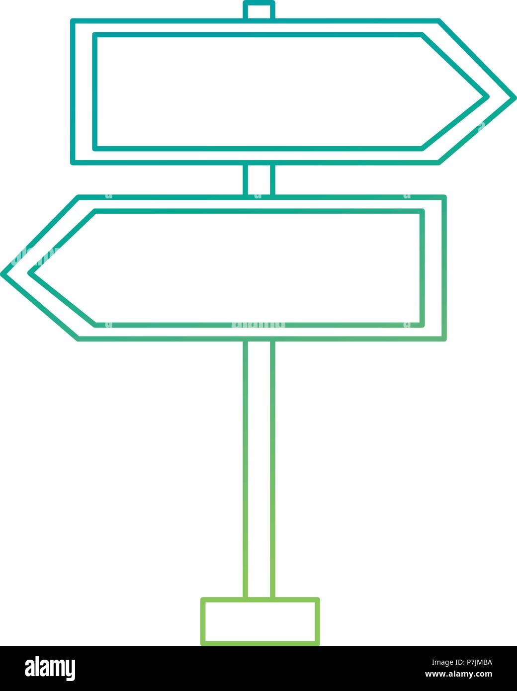 route wooden arrows signal vector illustration design Stock Vector ...