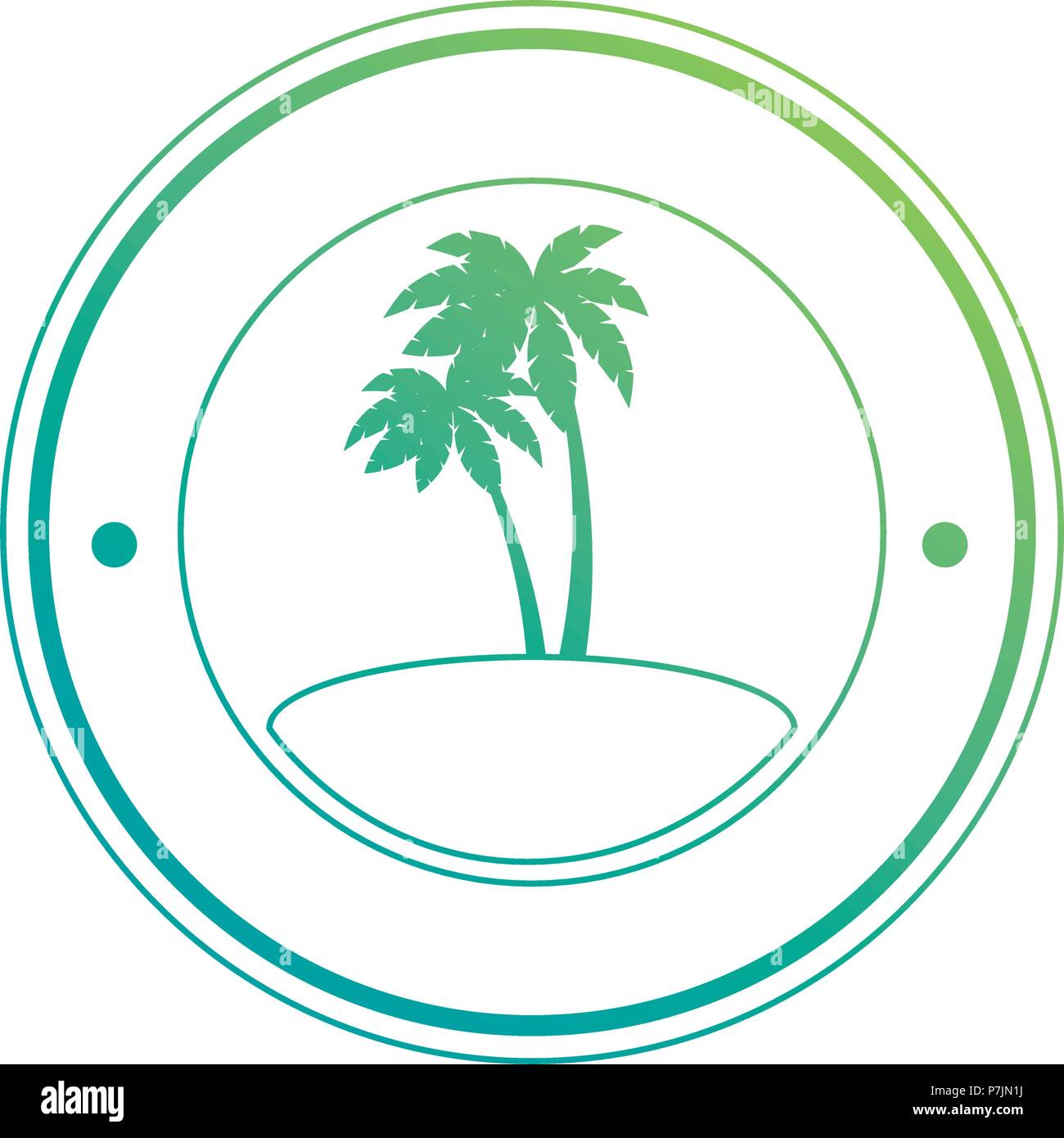 tree palms seal stamp Stock Vector Image & Art - Alamy