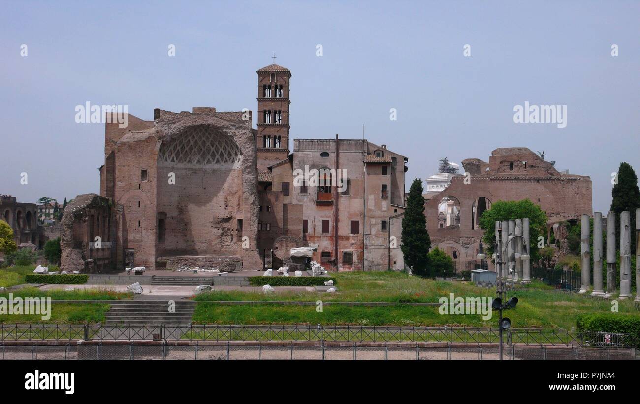 RUINAS DEL TEMPLO DE VENUS Y ROMA EDIFICADO POR ADRIANO EN EL AÑO 121 ...