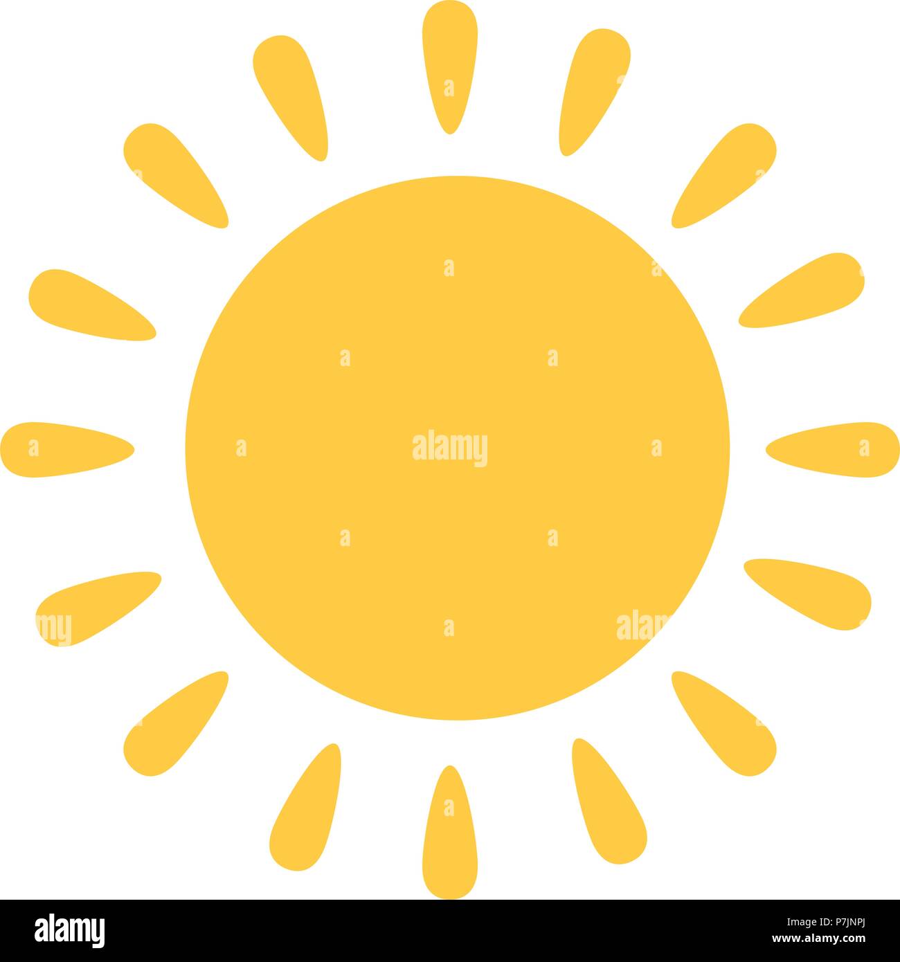 summer sun isolated icon Stock Vector Image & Art - Alamy