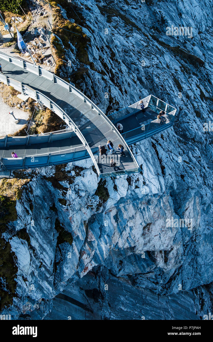 Alpspix observation deck at Osterfelder above the Höllental in Garmisch ...