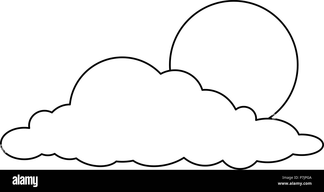 cloud with sun weather icon Stock Vector Image & Art - Alamy