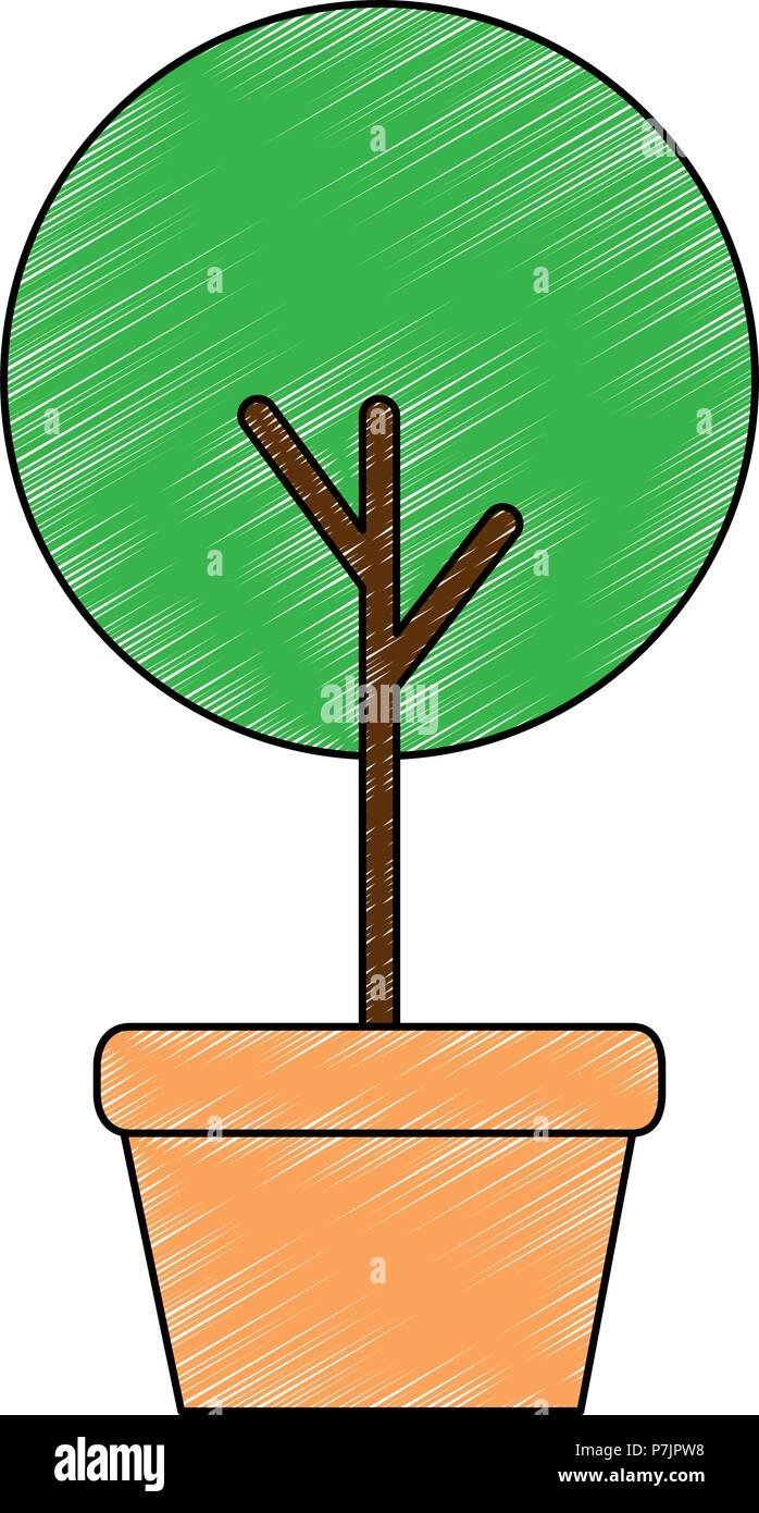 tree plant in pot Stock Vector Image & Art - Alamy