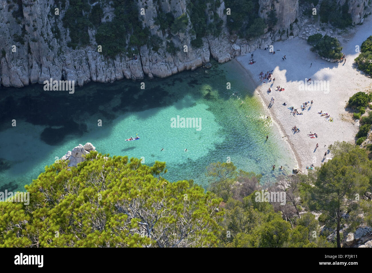 Bay Calanque En-Vau near Cassis, Provence, Massif of the Calanques ...