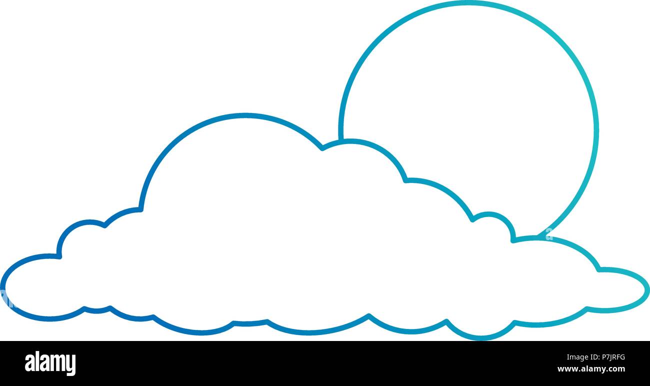 cloud with sun weather icon Stock Vector Image & Art - Alamy