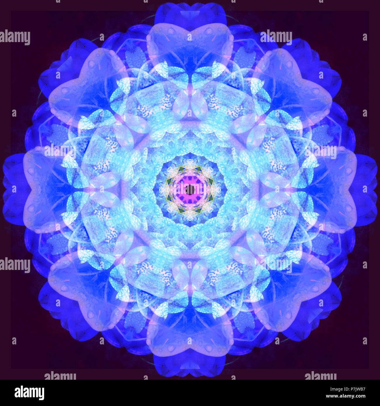Mandala blue hi-res stock photography and images - Alamy